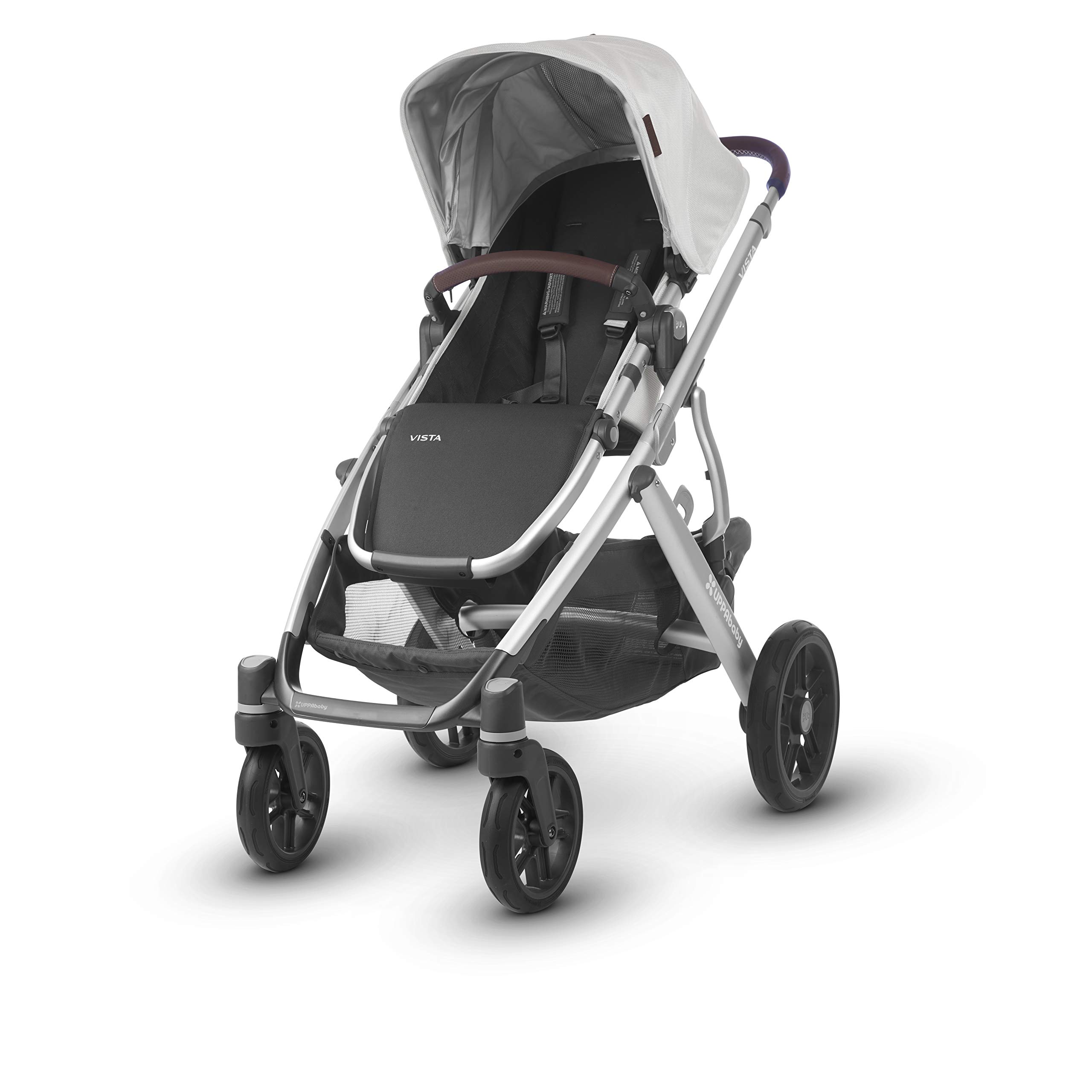 UPPAbaby 2018 Vista Stroller -Bryce (White Marl/Silver/Chestnut Leather)