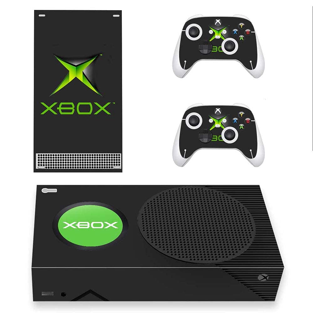 Whole Body Protective Vinyl Skin Decal Cover for Microsoft Xbox Series S Console Wrap Sticker Skins with Two Free Wireless Controller Decals (Green) (Renewed)