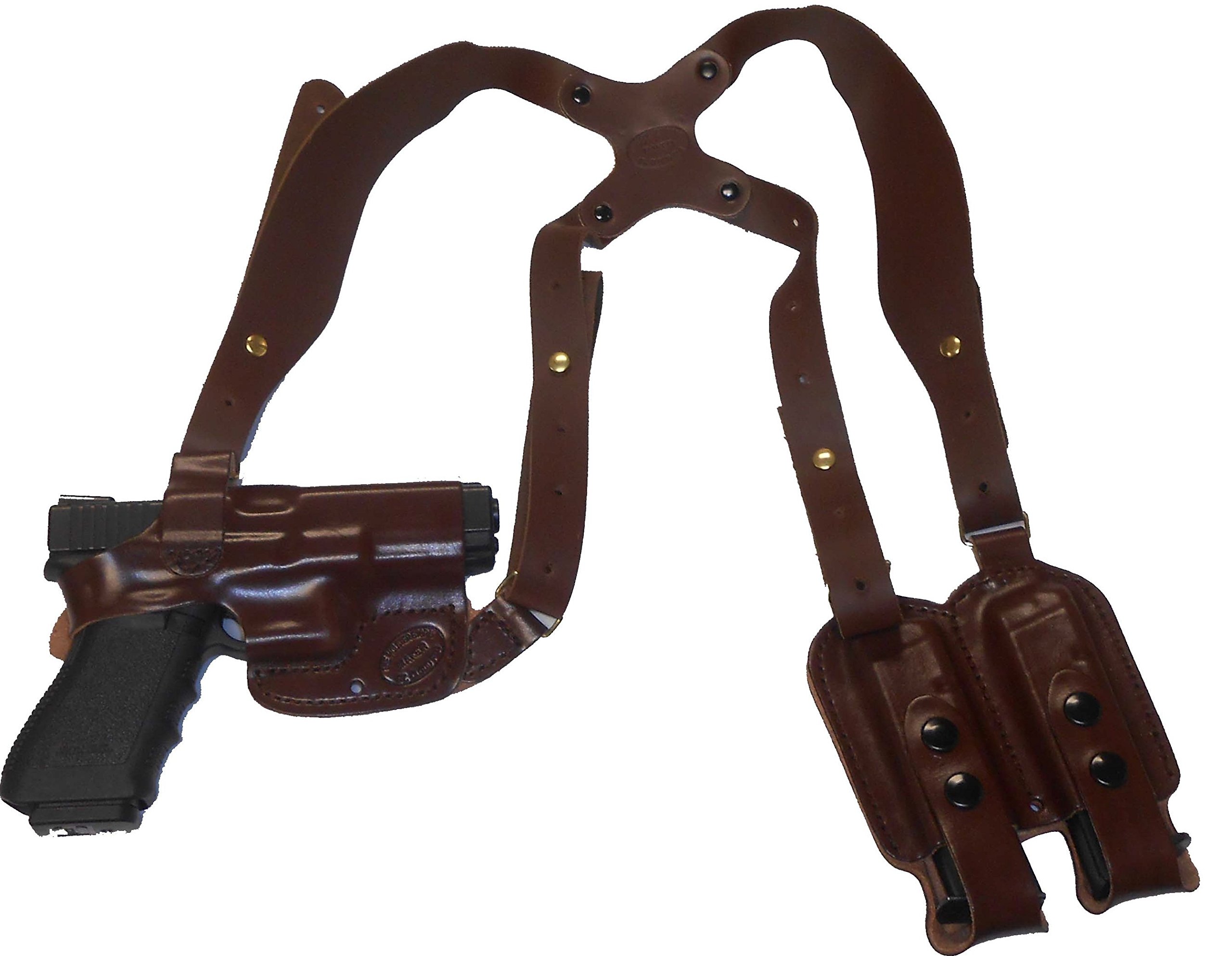 S&W Bodyguard 380 Leather Shoulder Gun Holster Horizontal RH Right Hand Black Concealed Carry