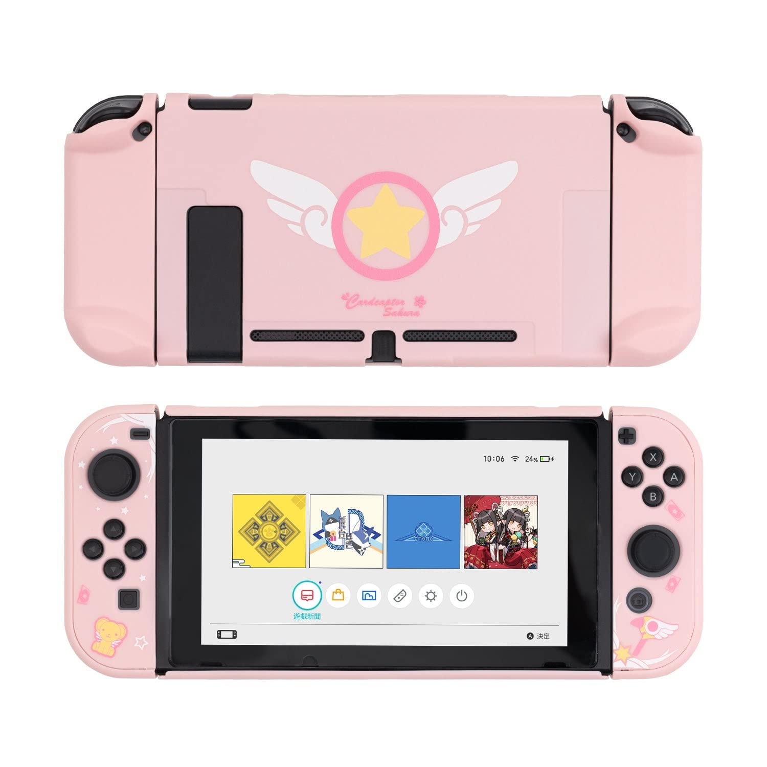YOCORE Protective Case Compatible with Nintendo Switch, Soft Touch Replacement Shell with Shock-Absorption and Anti-Scratch -Cardcaptor Sakura