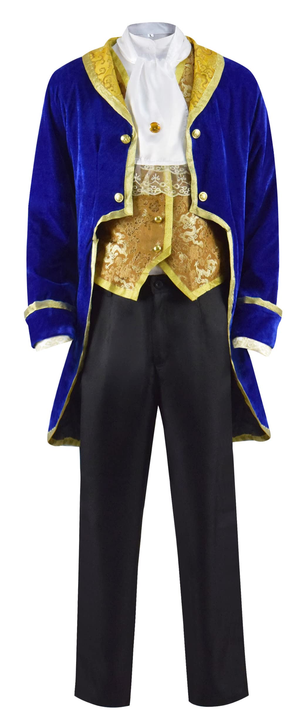 Visader Mens Boys The Beast Costume Dan Stevens Cosplay Jacket Beast Cosplay Outfits Uniform for Halloween (Small, Female)