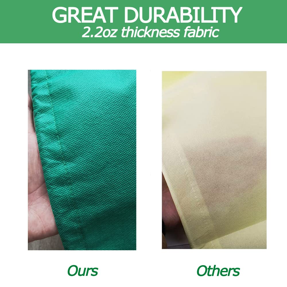 Vinksun Plant Covers Freeze Protection 75"×90" Frost Cloth Blankets for Outdoor Large Plants, Winter Tree Covers Plant Protector with Zipper and Drawstrings 2.2oz Thickened Pot Cover,1 Pack Green