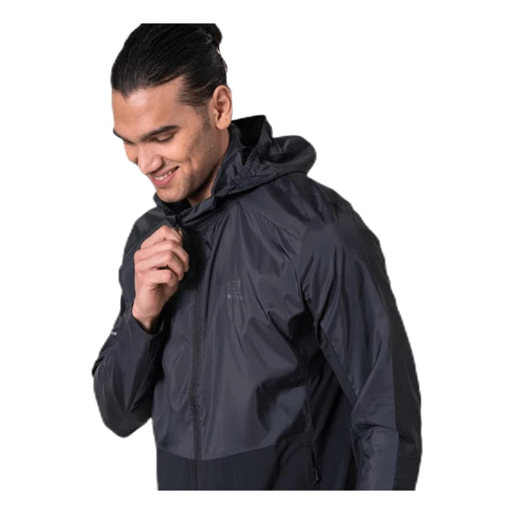 Salomon Men's Agile Full Zip Hoodie, Black, Large