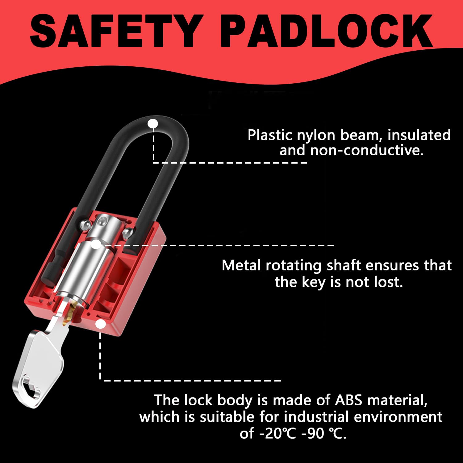 smseace 1Set Gate Valve Lockout with Safety Padlock Suited for 1 to2-1/2 Valve Handles Water Valve Lockout Device Gas Valve Lockout Hose Bib Lock for Outdoor Faucet Knob,Water Spigot,Hose Lock