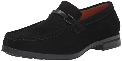STACY ADAMS mens Paragon Slip on Loafer, Black Suede, 11.5 US