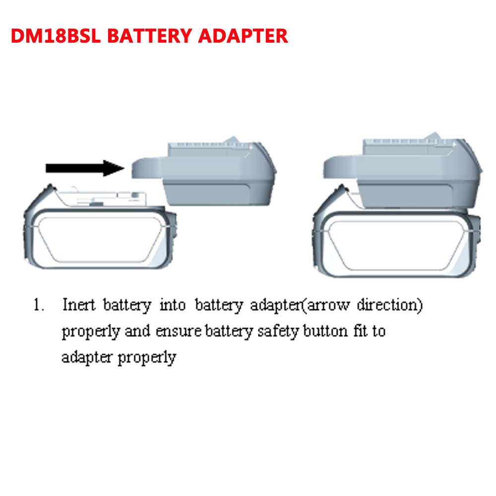 Xunbao Battery Adapter DM18BSL, Converter for Milwakee 18V and for Dewalt 20V Max Li-ion Battery DCB200 DCB201 DCB203 Convert to for Bosch 18V Lithium Tool Battery BAT609 BAT618