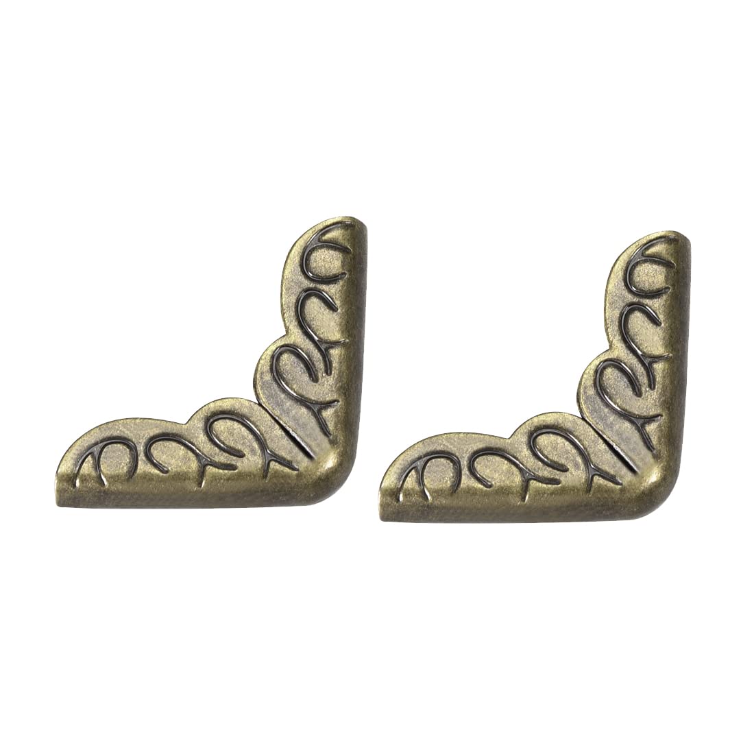 uxcell Metal Book Corner Protectors Edge Cover Guard 16 X 16 X 4mm Bronze Tone 30pcs