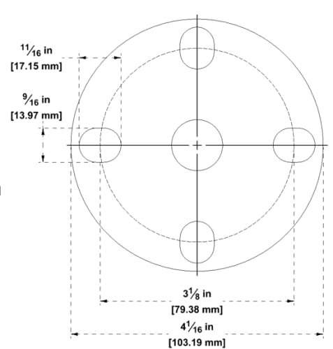 Wind Turbine Flange, 1/2" Thick Steel