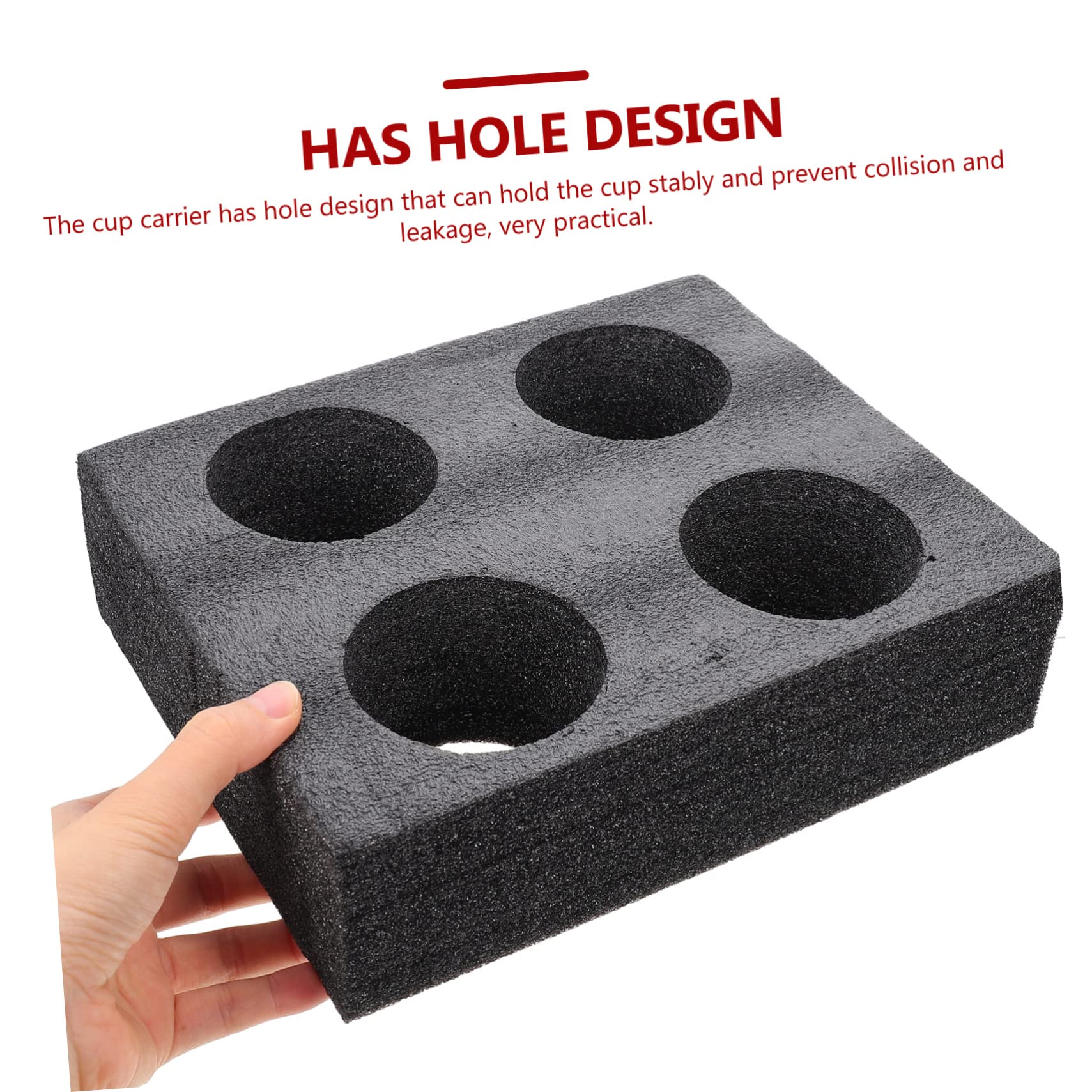 SOLUSTRE 2Pcs Cola Milk Tea Cup Saucer Foam Takeout Drink Carrier Drink Carrier Holder Tea Bottle Holders to Holder for car Takeout 4-Cup Tray Water Cup Milk Tea Bottle Pearl Cotton