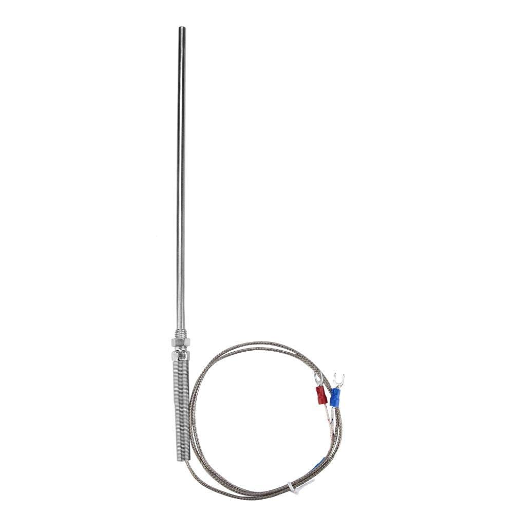 Type K Thermocouple, M8 Thread 200mm Type K Thermocouple Probe Temperature Sensor Wire 0-400℃(1M) Thermocouple Thermometer and Probe