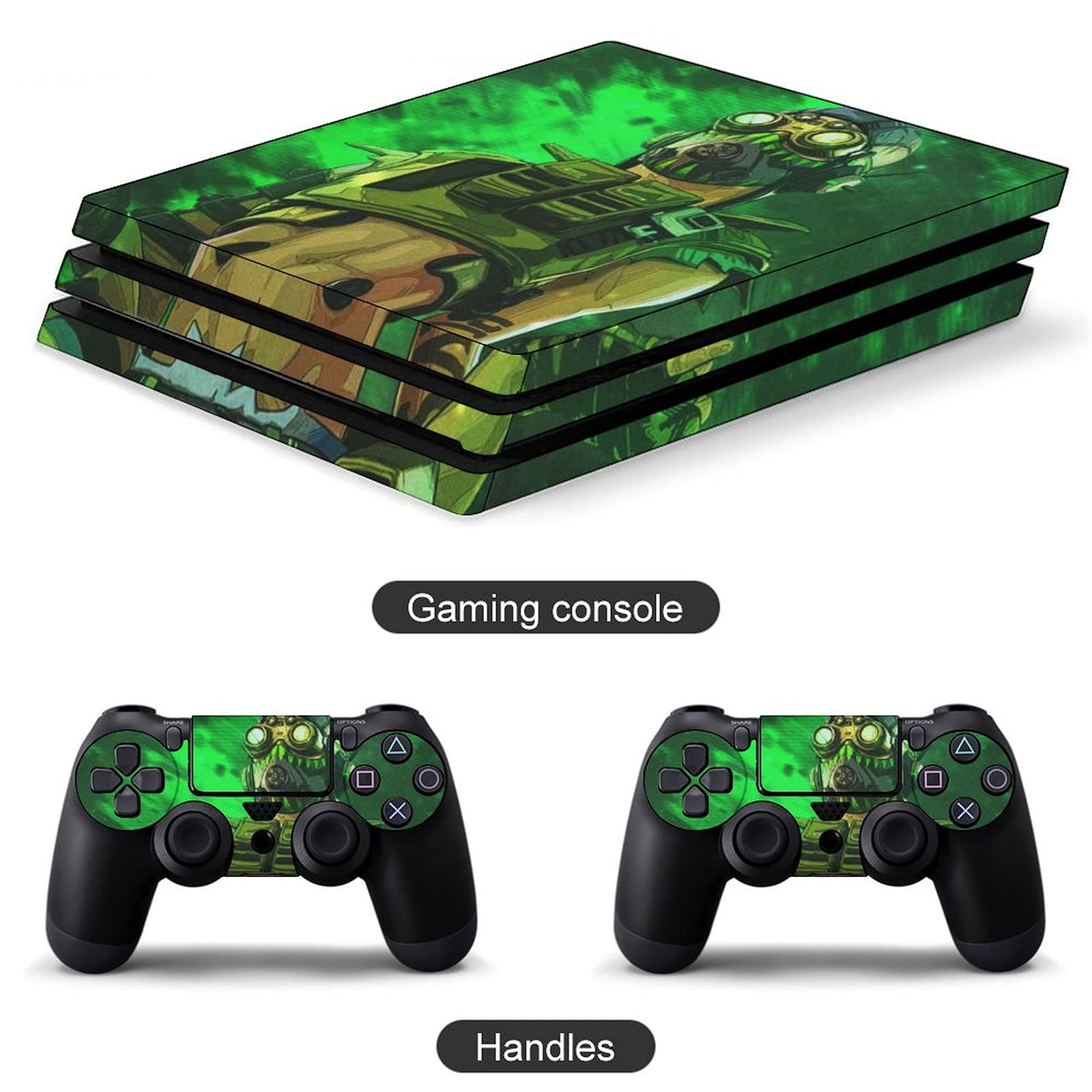 ZHENGJC Apex Legends_Octane PS4 Pro Controller and Console Skin Sticker Protective Cover Wireless/Wired Gamepad Controller Full Body Skin Body Vinyl Sticker Decal Cover Skin