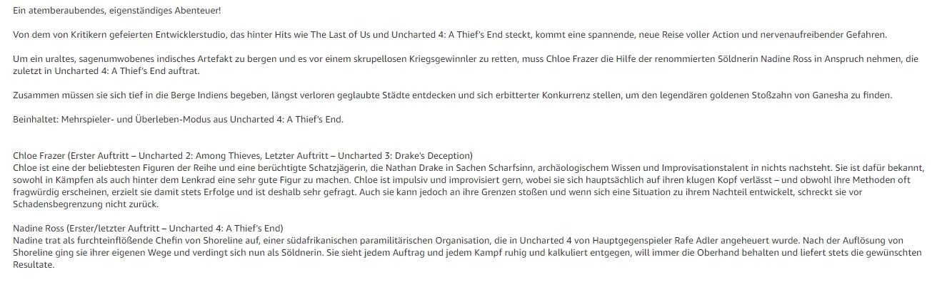 Uncharted: The Lost Legacy PlayStation Hits (PS4)