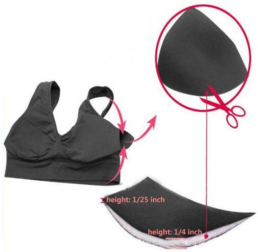Womens Removable Smart Cups Bra Replacement Inserts Liner Pads 3 Pairs In Set