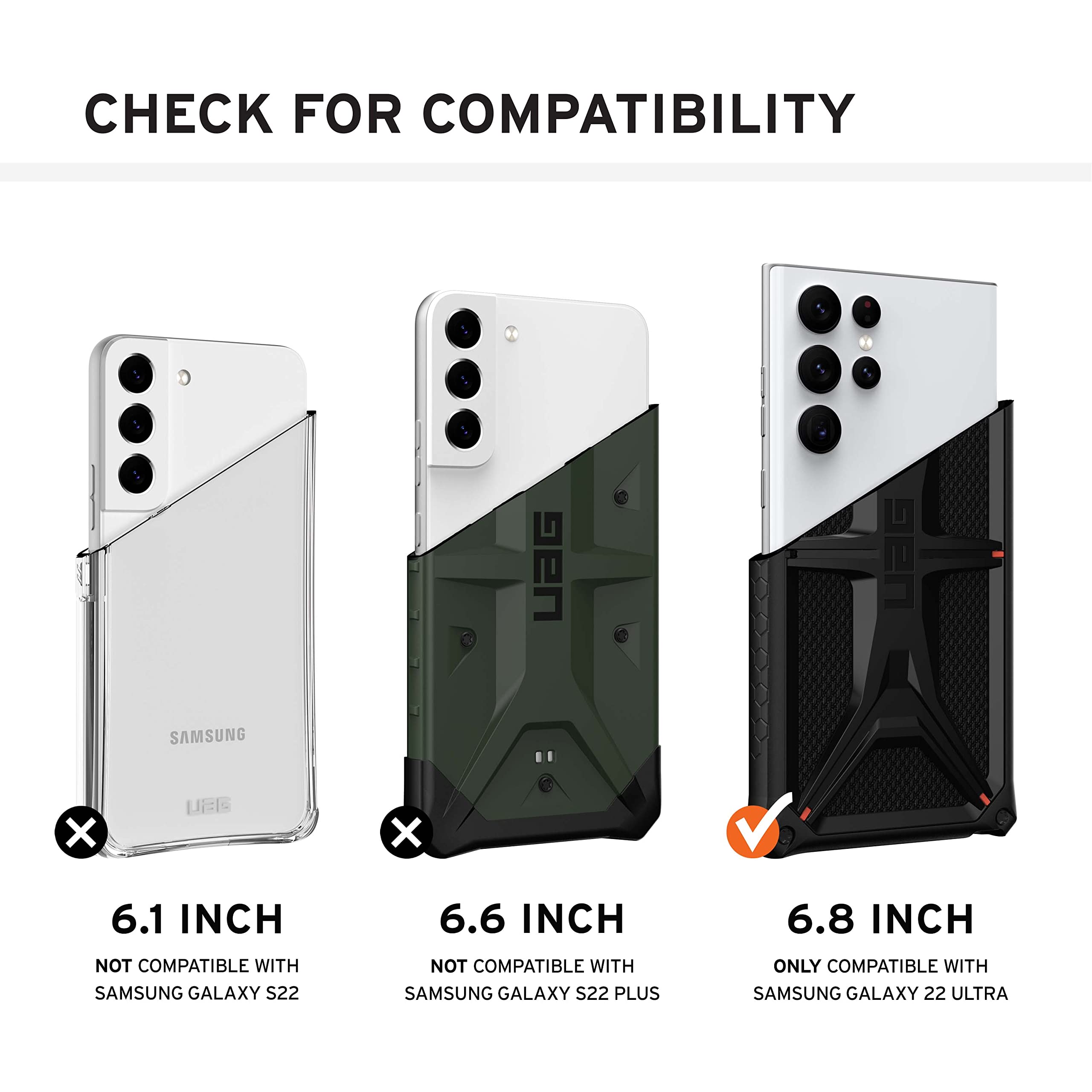 URBAN ARMOR GEAR UAG Designed for Samsung Galaxy S22 Ultra Case Green Olive 100% Biodegradable, Compostable, Mindful Eco-Friendly Ultra Slim Outback Biodegradable Protective Cover, [6.8 inch Screen]