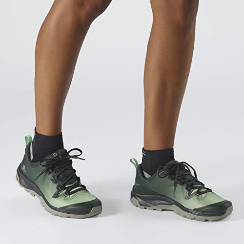 Salomon VAYA Hiking Shoes for Women, Green Gables/Spruce Stone/Shadow, 9