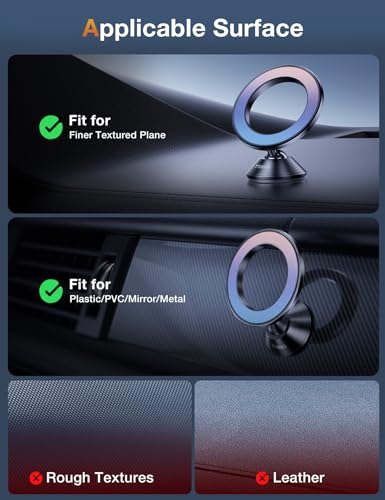 TORRAS for MagSafe Car Mount [Compact & Powerful] Magnetic Phone Holder for Car Dashboard Precision Align iPhone Car Holder Mount Cellphone [20 Strong Magnets] for iPhone 15/14/13/12 Pro Max Plus