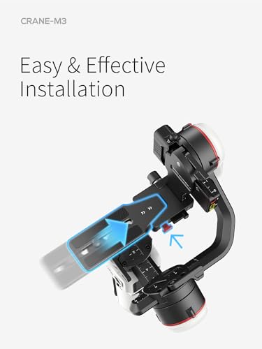 Zhiyun Crane M3 Handheld 3-Axis Camera Gimbal Stabilizer, Gimbal Stabilizer for Mirrorless Camera, Gopro, Action Camera, Smartphone