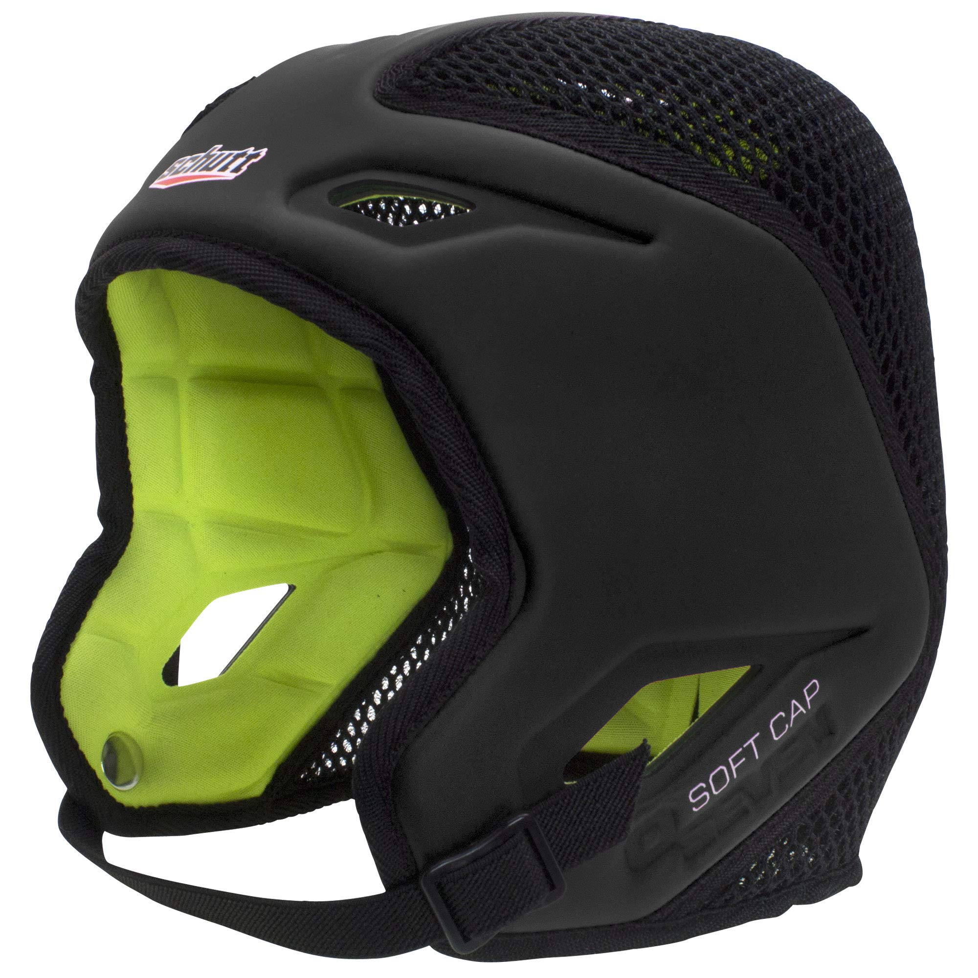 Schutt O-Seven Multi-Sport Soft Shell Protective Cap Helmet, Great for 7v7 Flag Football, Black, Small/Medium