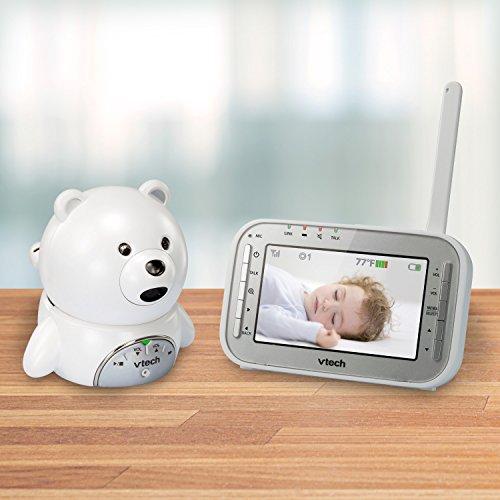 VTech VM346 Bear Video Baby Monitor with Automatic Infrared Night Vision, Soothing Sounds & Lullabies, Temperature Sensor & 1,000 feet of Range