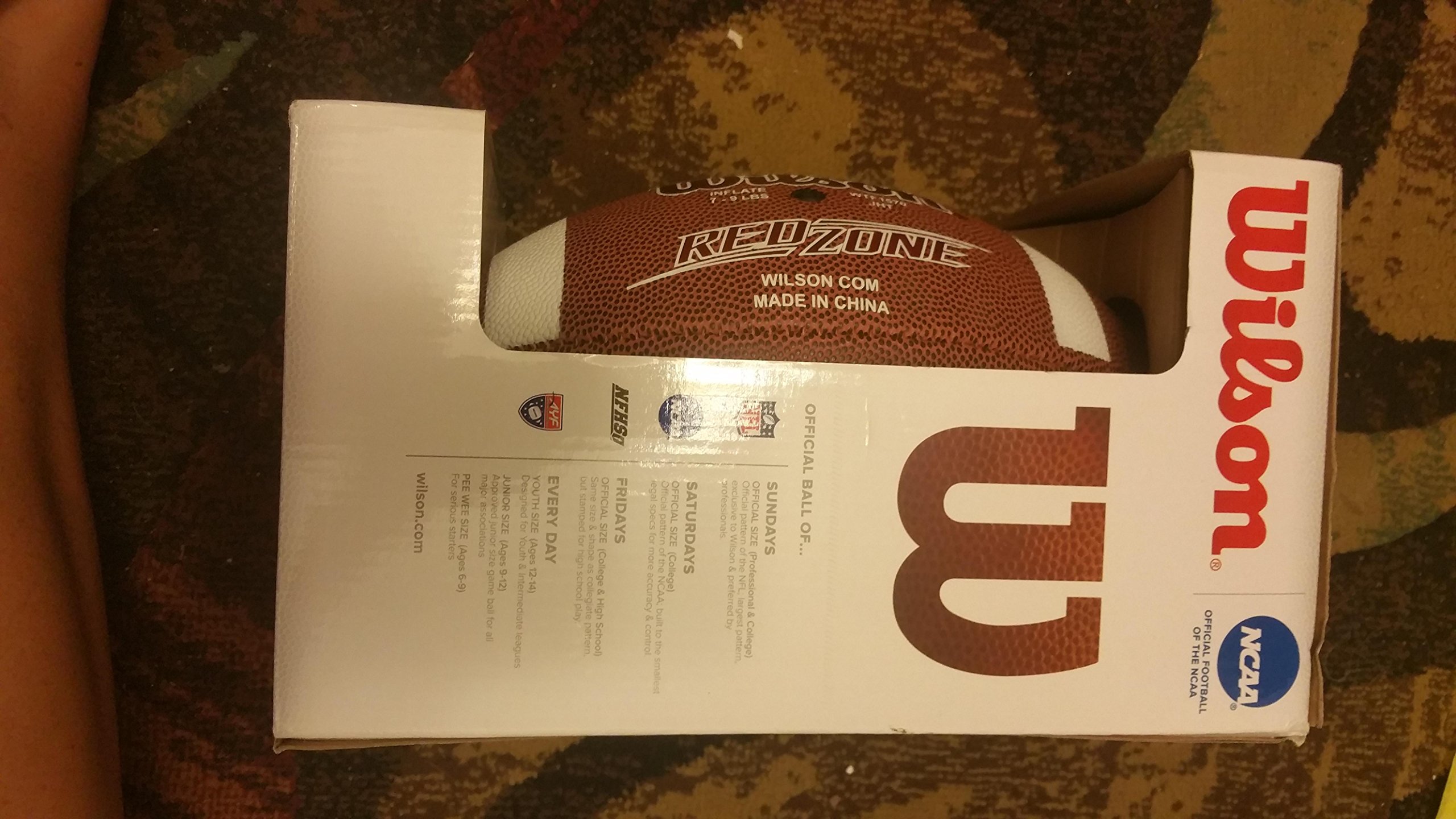 Wilson NCAA Red Zone Series Composite Leather Official Size Football | WTF1570ID