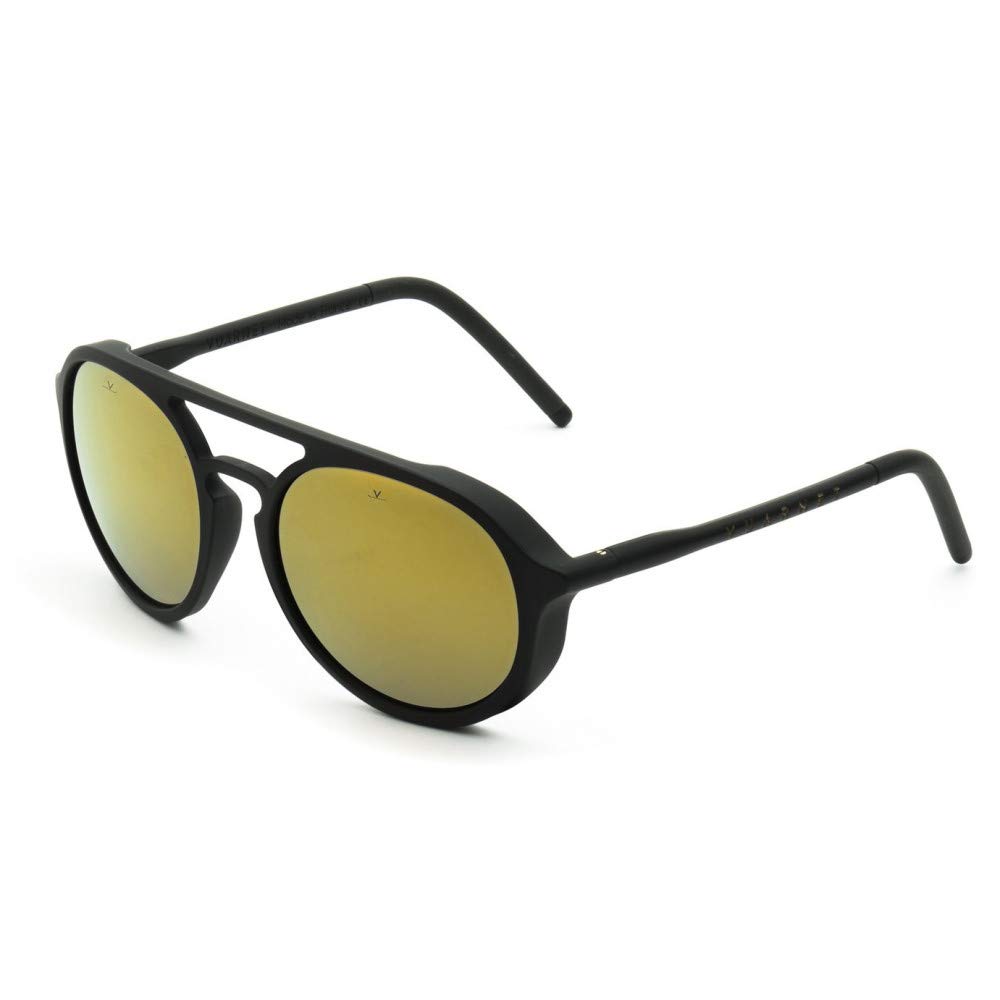 Vuarnet sunglasses Vuarnet Ice (VL-1709 0007-2129) Matt Black - Matt Gold - Brown with Mirror effect lenses