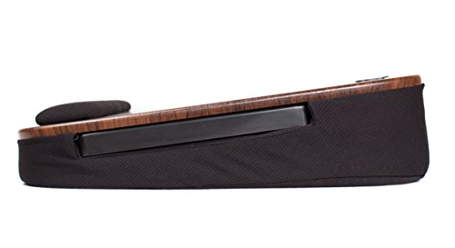 Sofia + Sam Multi Tasking Lap Desk with Memory Foam Cushion | Wrist Rest Cushion | Fits Laptops Up to 15" | Tablets Up to 9.6" | Smart Phones Up to 3.5" | Brown | Wood Top | Computer Lap Tray
