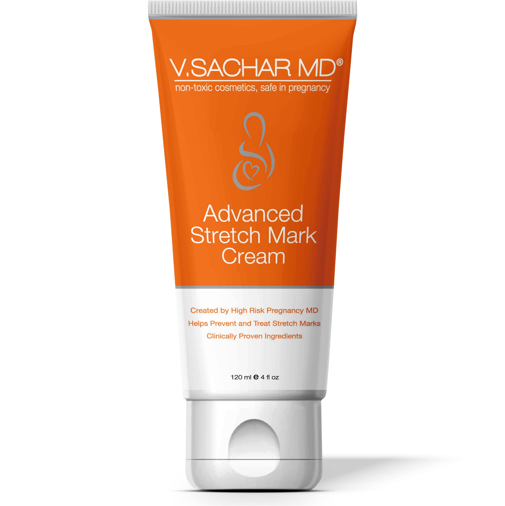 V.SACHAR MD Maternity Stretch Mark Cream: Effective Stretch Mark Treatment for Preventing & Erasing Stretch Marks | 4 Fl Oz