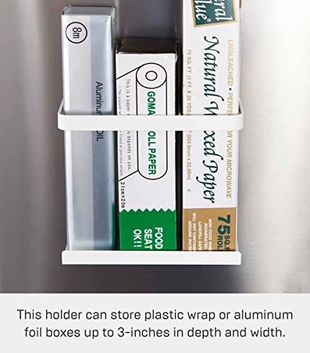 Yamazaki Home Magnet Wrap or Aluminim Foil Holder - Kitchen Storage, Magnetic Organizer - Steel