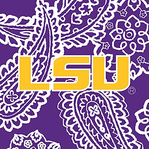 Vera Bradley Women's Cotton Collegiate Large Travel Duffle Bag (Multiple Teams Available), Louisiana State University Purple/White Bandana, One Size