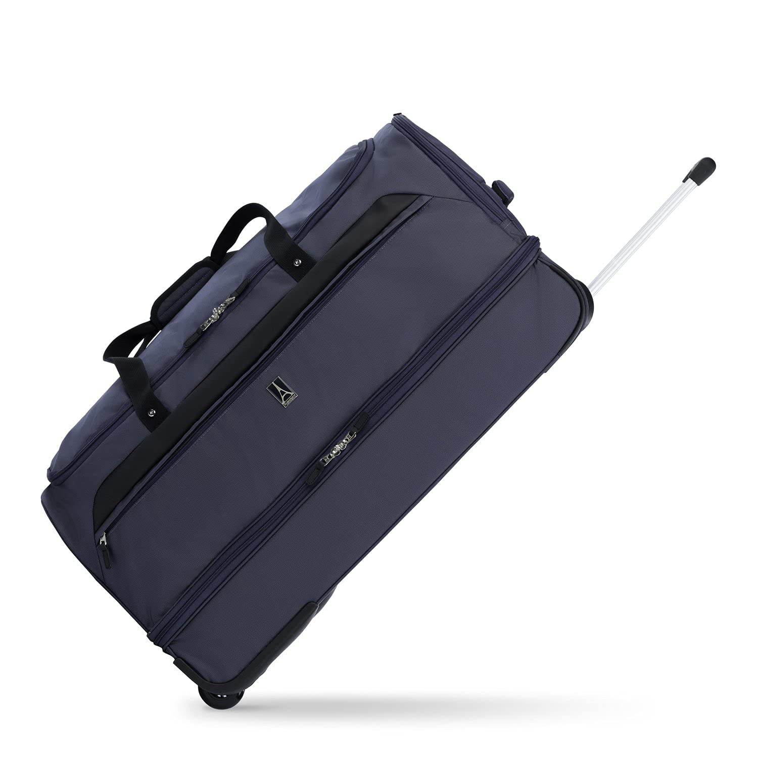 Travelpro Roadtrip 30" Drop-Bottom Wheels Rolling Duffel Bag Luggage 3 Large Packing Cubes Included Men, Women, Navy, Inch
