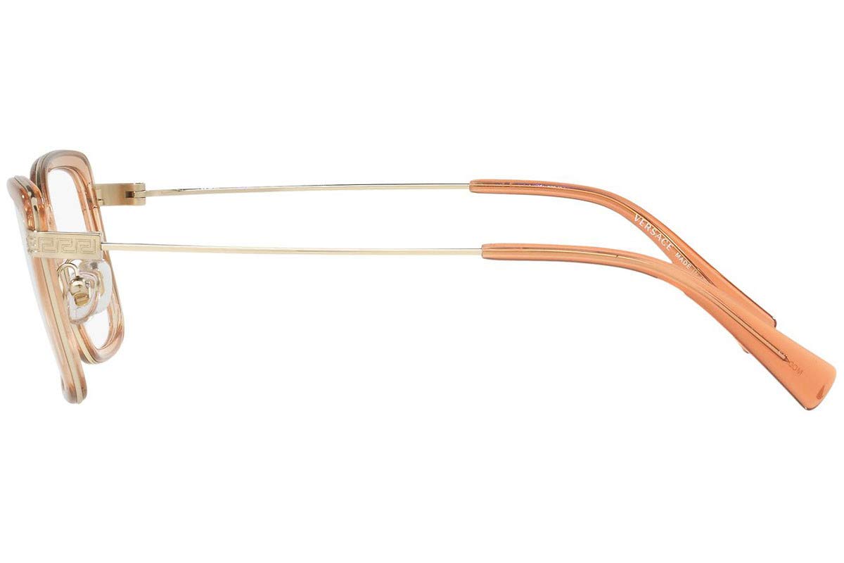 Versace VE1243 Eyeglass Frames 1401-52 - Pale Gold/brown Transp VE1243-1401-52
