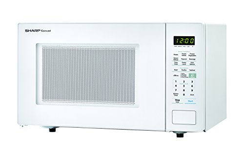 SHARP White Carousel Cu. Ft. 1000W Countertop Microwave Oven (ISTA 6 Packaging), 1.4 Cubic Foot, 1000 Watts