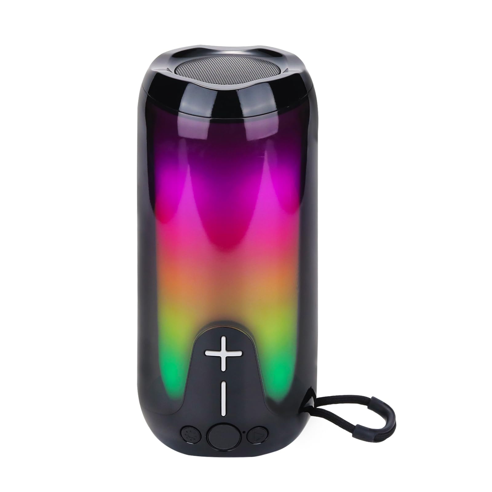 TGUCITESEN Bluetooth Wireless Speaker LED Color Light Speaker Outdoor Speaker Subwoofer Wireless Speaker Bluetooth 5.3 TWS/TF Card/USB/AUX, for Party, Camping, Outdoor, etc. (Black)