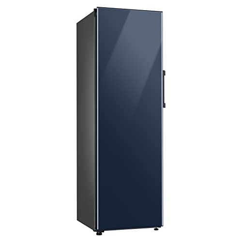 SAMSUNG 11.4 Cu Ft BESPOKE Flex Column Compact Refrigerator w/ Freezer, Flexible Slim Design for Small Spaces, Even Cooling, Reversible Door, Energy Star Certified, RZ11T747441/AA, Navy Glass