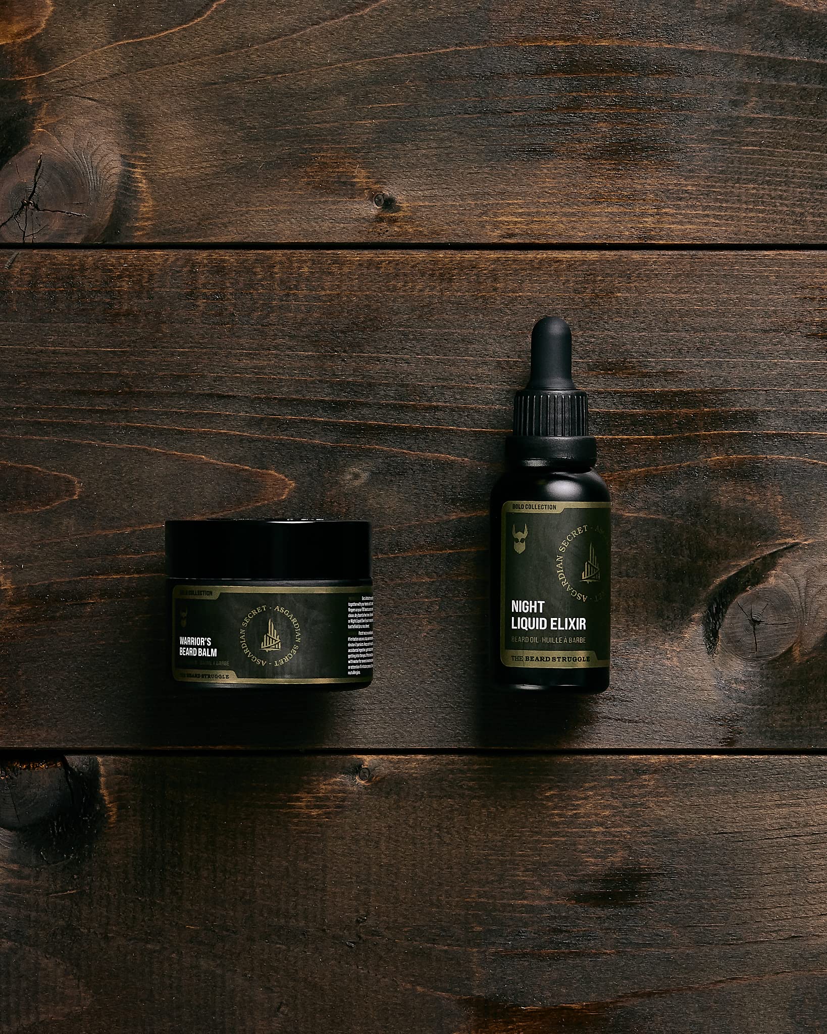 The Beard Struggle Beard Growth Kit for Men Essential Beard Kit includes Beard Balm, Beard Oil, Beard Wash, & Beard Conditioner - Beard Grooming Kit for Men - Silver Collection - Viking Storm