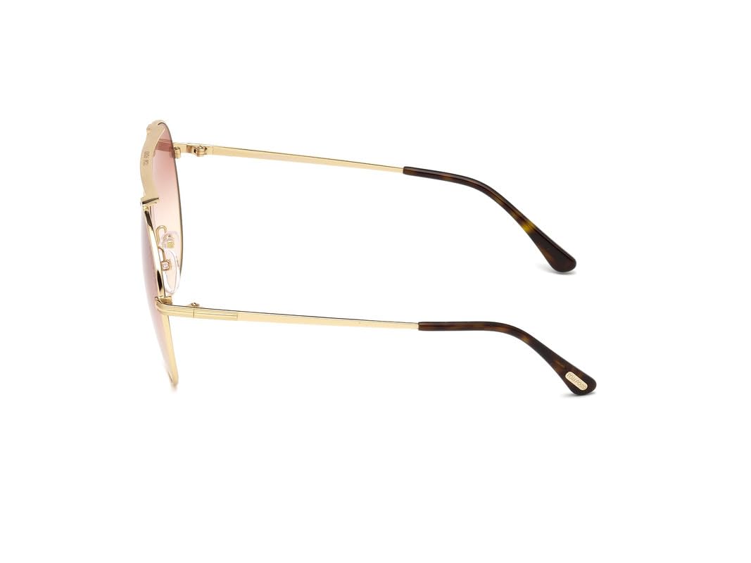 Tom Ford FT0571 28Z Shiny Rose Gold Simone Round Sunglasses Lens Category 2 Siz