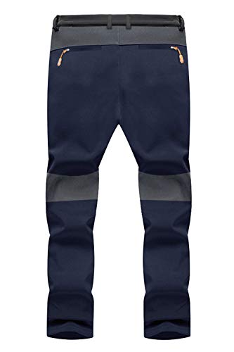 TACVASEN Men's Waterproof Pants Winter Pants Fleece Lined Pants Snow Pants Warm Pants Outdoor Pants Hiking Pants Navy