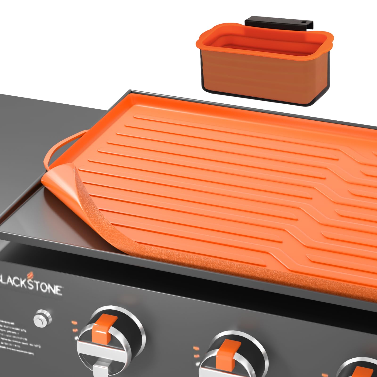 STILLDIO Griddle Cover for Blackstone 36 Inch Silicone Mat Grill Top Cover with Black Stone Grill Grease Cup Liners Premium Food Grade Mat Outdoor Protective Heavy Duty Accessories for Blackstone