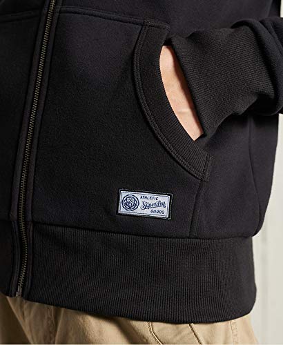 Superdry Mens Collegiate State Zip Hoodie Black Size Xxl