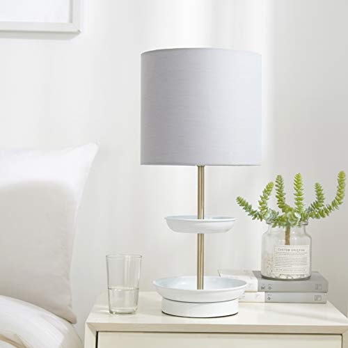 Urban Lifestyle Two Tier Lamp with Catch-All Base, Grey