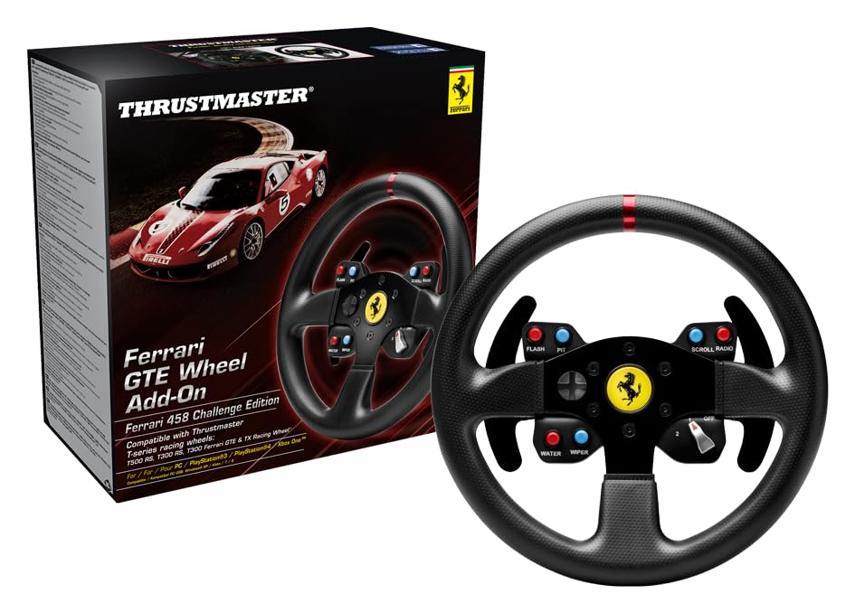 Thrustmaster Ferrari 458 Challenge Wheel Add-On (Compatible with XBOX Series X/S, One, PS5, PS4, PC)
