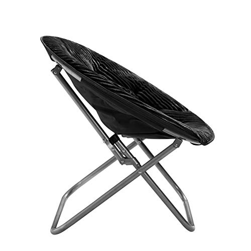 Urban Lifestyle Corduroy Saucer Chair, Black