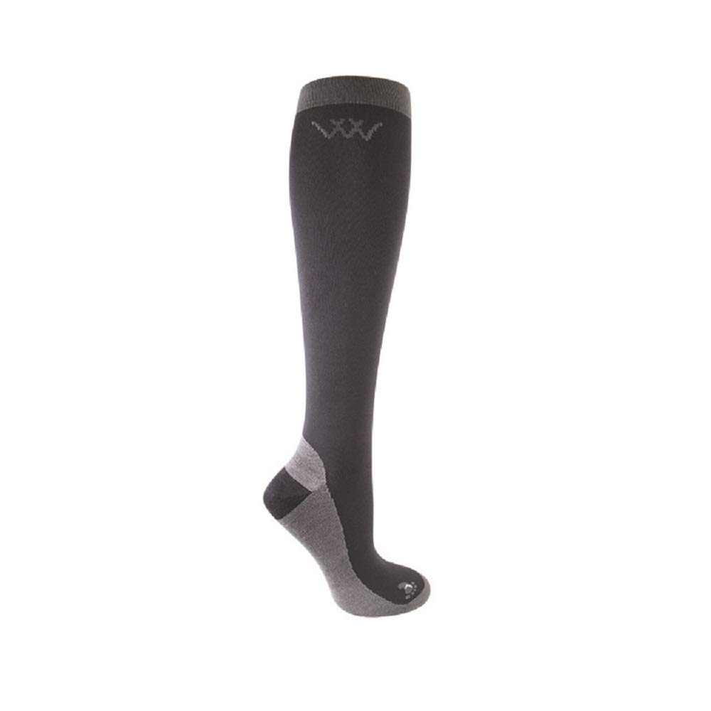 Woof Wear Competition Riding Socks Two Pack Charcoal/Grey Medium