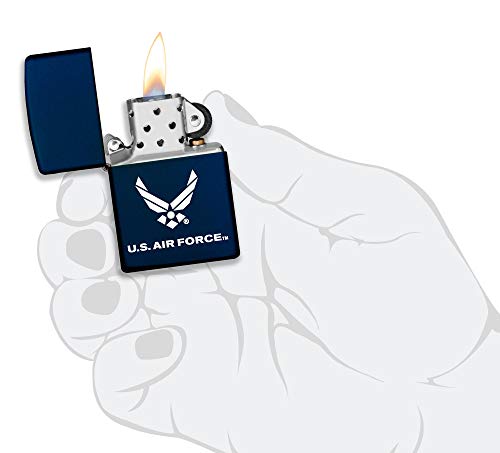 Zippo US Air Force Emblem Pocket Lighter, Navy Matte, One Size (239-CI018747)