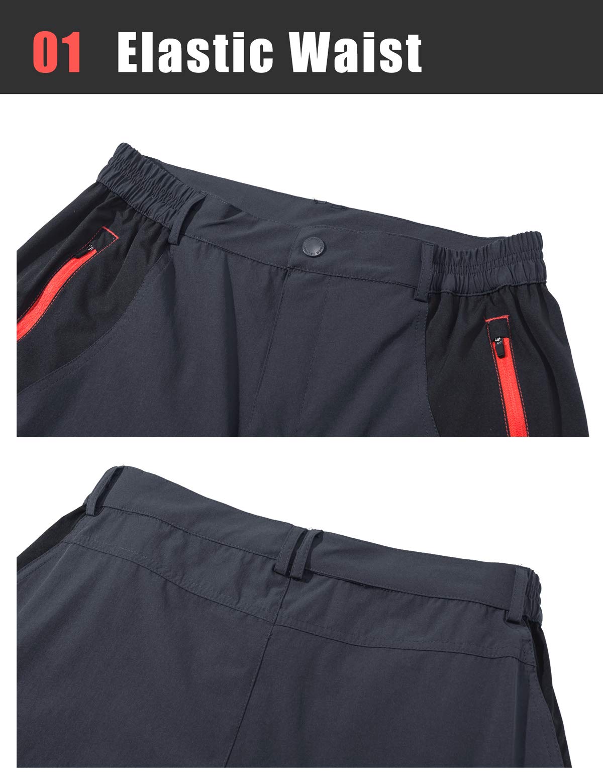 TACVASEN Quick-Dry Hiking Pants for Men Outdoor Stretch Climbing Casual Pants Green, 38