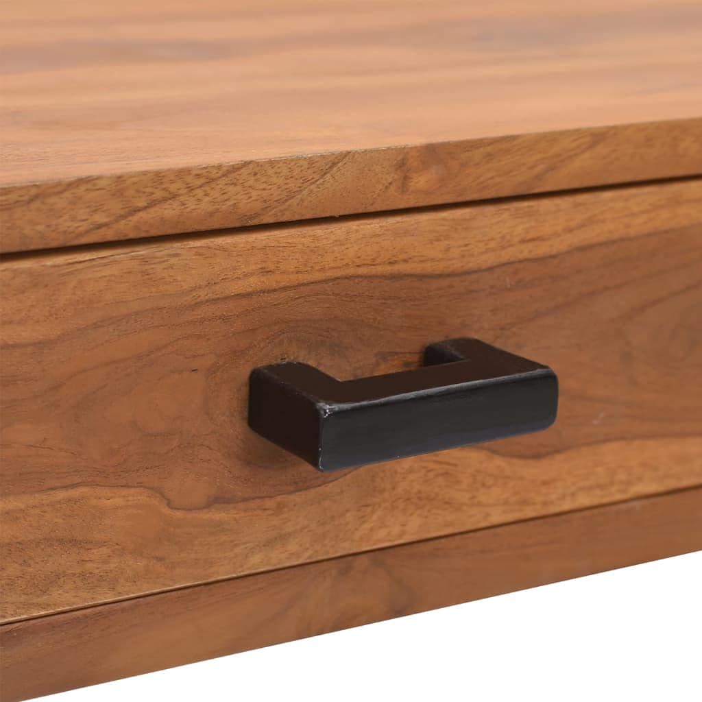 ZQQLVOO Small Computer Desk,with Drawer,School Writing Desk,Study Desk,Work Home Office Desk for Small Space,Office Desk 31.9"x15.7"x29.5" Solid Teak Wood