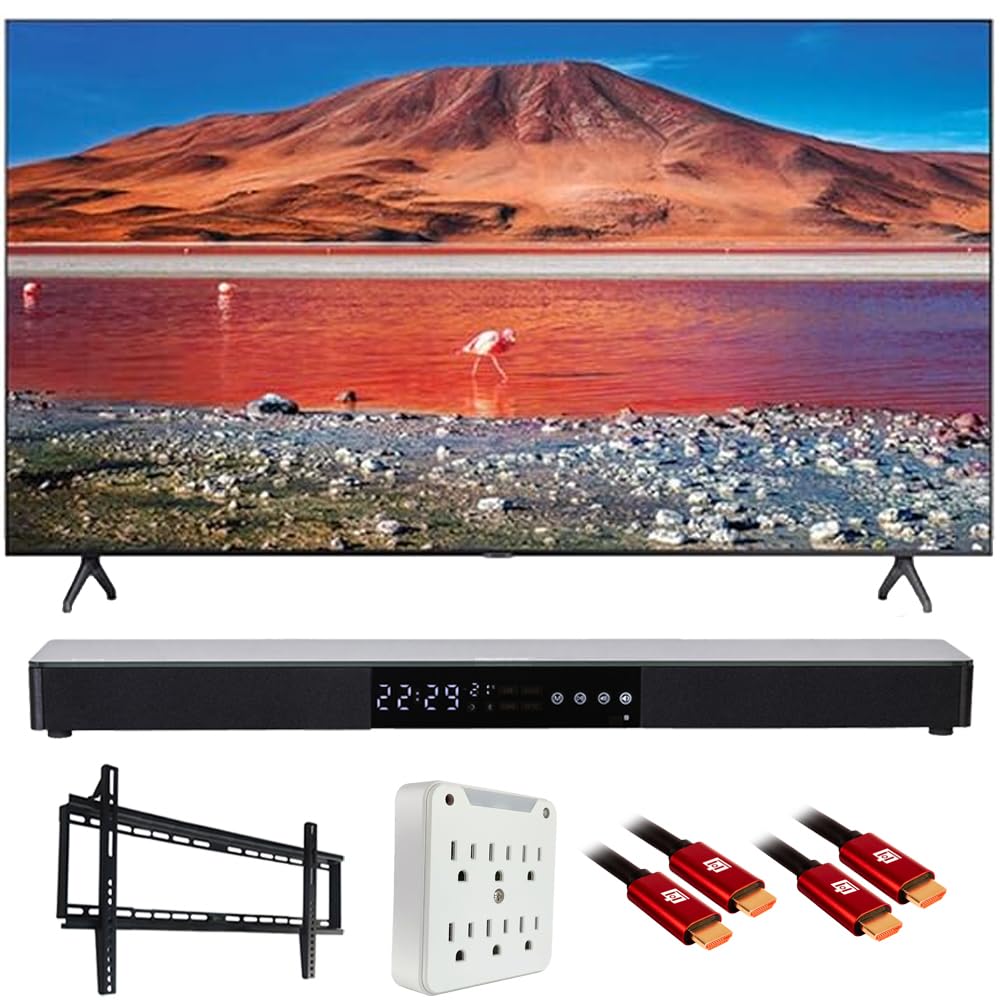 SAMSUNG UN65TU7000 65" 4K Ultra HD Smart LED TV with Deco Gear Soundbar Bundle