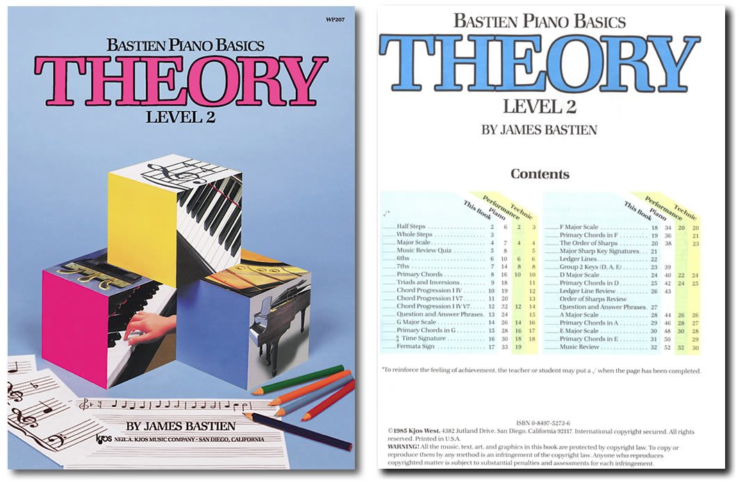 WHOMYA Bastien Piano Basics Level 2 Learning Set by Bastien - Lesson, Theory, Performance, Technique & Artistry Books & Juliet Music Piano Keys 88/61/54/49 Full Set Removable Stickerā¦