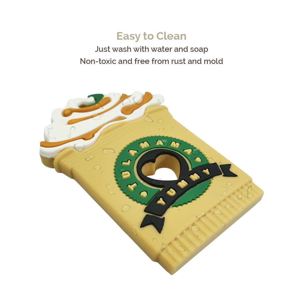 Teething Toys/Teethers by Tulamama. Bendable & Freezer Friendly. Highly Recommended by Moms. 100% Silicone (Similar to Nipples & Pacifiers), BPA & Phthalates Free, FDA Compliant. Chocolate Milkshake