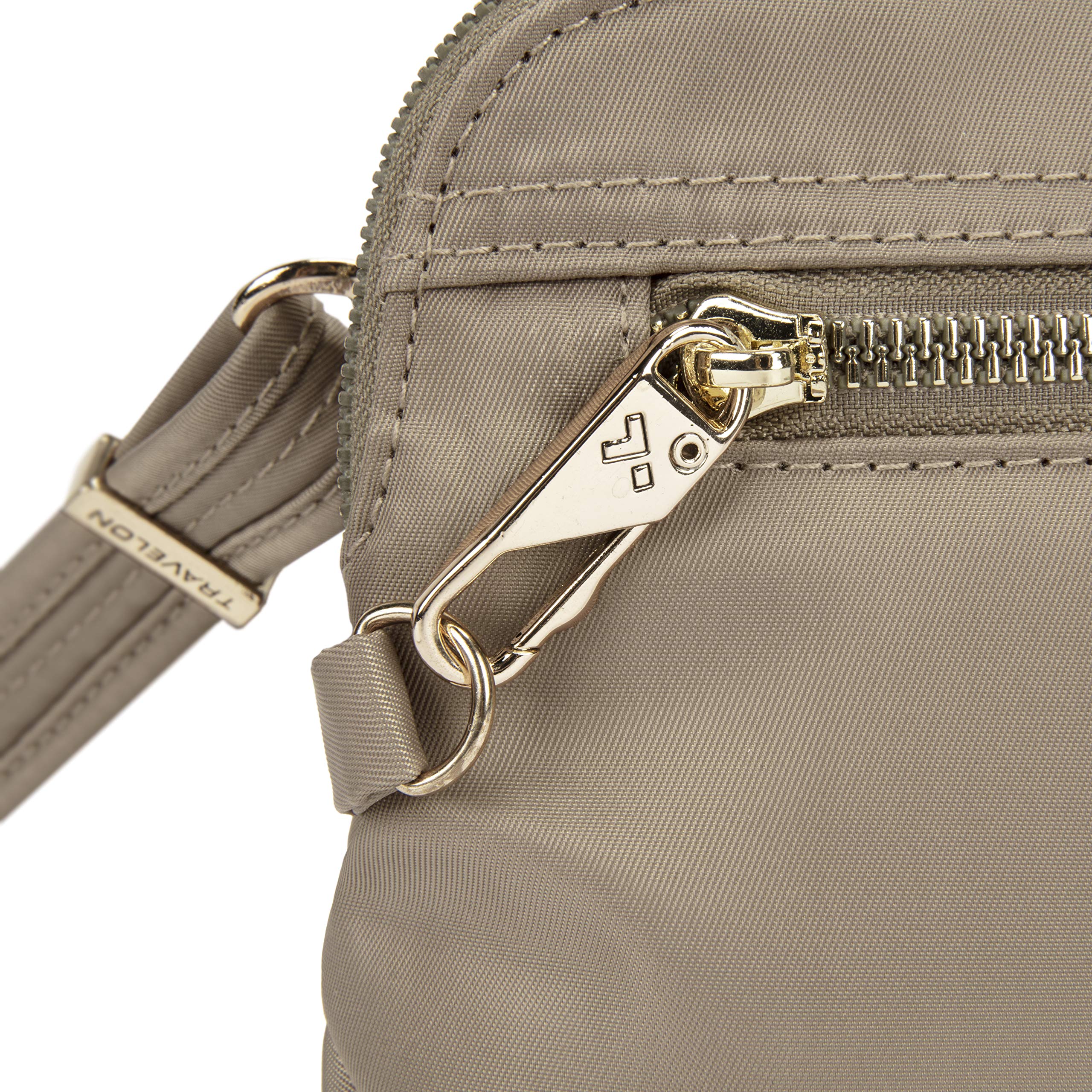 Travelon Women's Anti-Theft Tailored Convertible Crossbody Clutch, Sable, 9 x 5.25 x 2